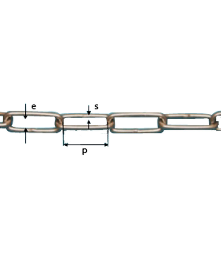 CHAINE INOX 316 DIN 5685/C DIAM.4MM BTE 25M CMU 100KG | epagri